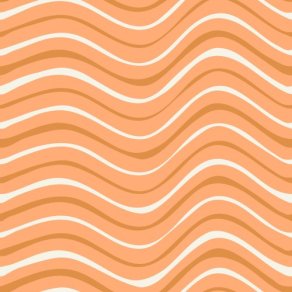 Boho Beach Retro Waves | Fabric | Carriage House Printery