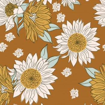 Boho Sunflowers | Fabric | Carriage House Printery